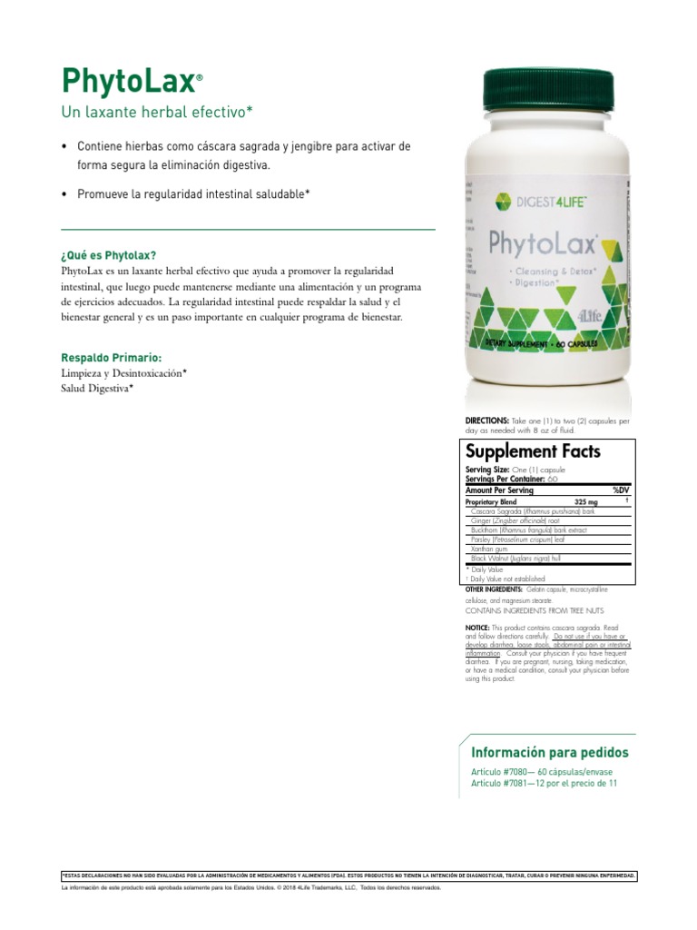 PhytoLax® PDP | PDF | Hierbas Medicinales Y Hongos | Plantas medicinales