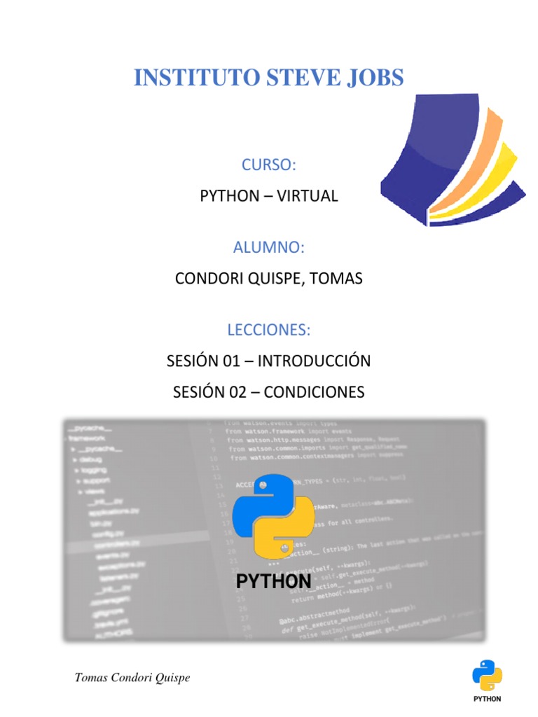Python Sesion 1-2 | PDF | Python (lenguaje de programación) | Lenguaje de programación