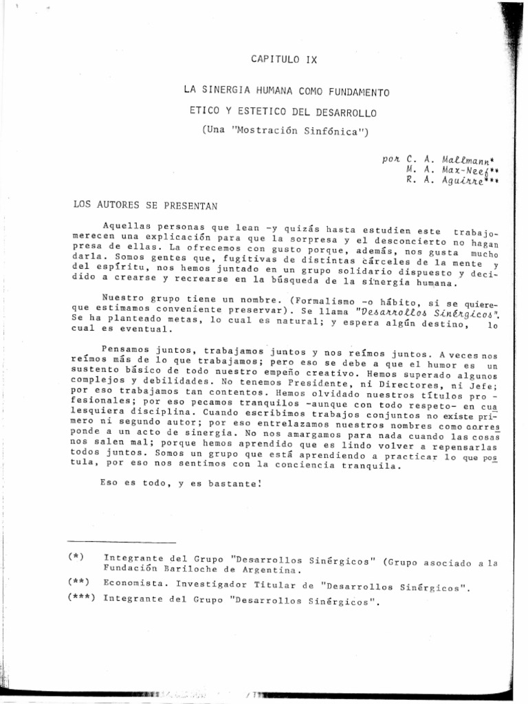 La Sinergia Humana Como Fundamento | PDF