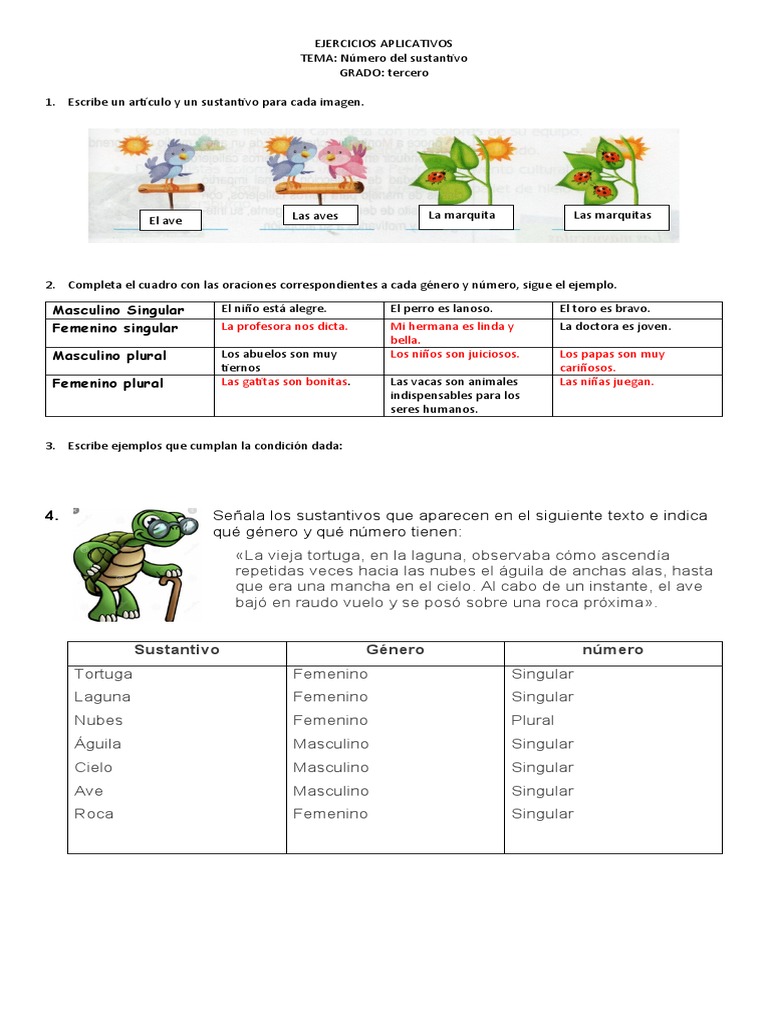 Hoja De Trabajo De Sustantivos Para La Escuela Secundaria