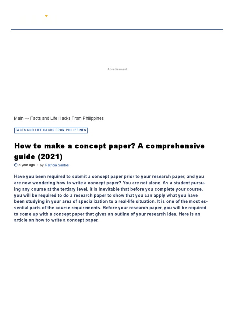 How to Write a Concept Paper Guide | PDF | Data | Data Analysis