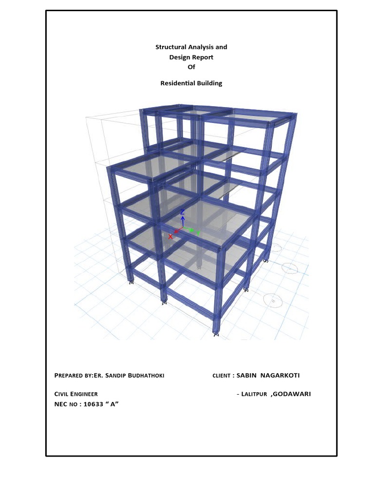 Structural Analysis and Design Report of Residential Building | PDF ...