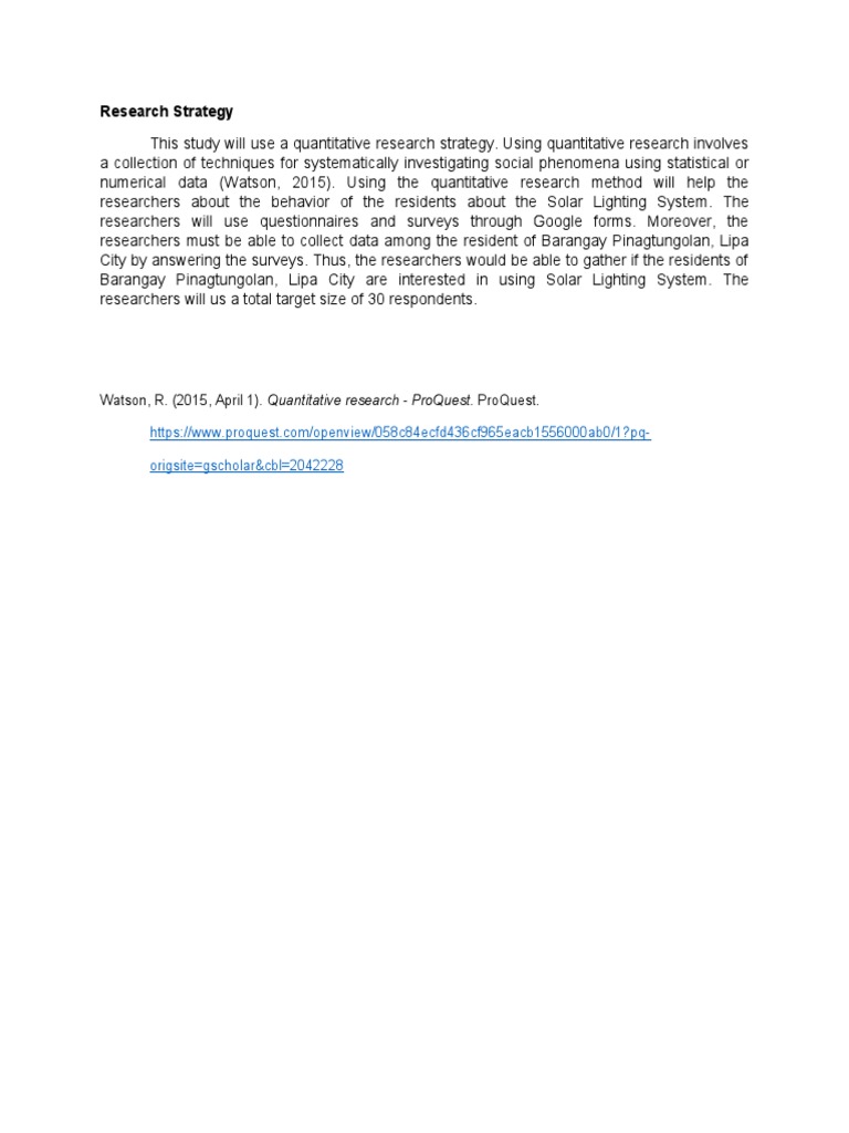 Research Strategy | PDF