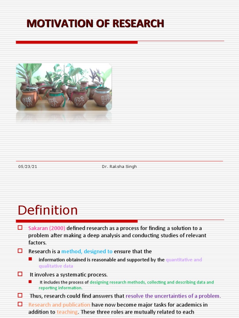 Motivation of Research | PDF | Motivation | Motivational