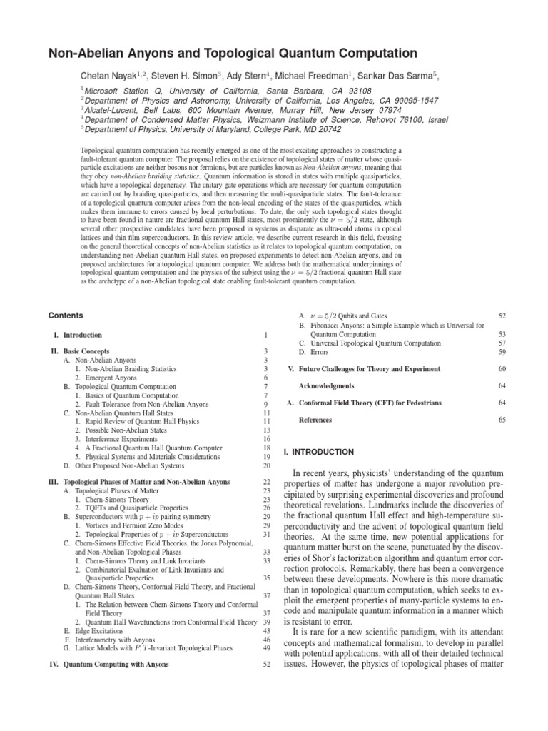 Anyon 2 | PDF | Quantum Field Theory | Quantum Mechanics