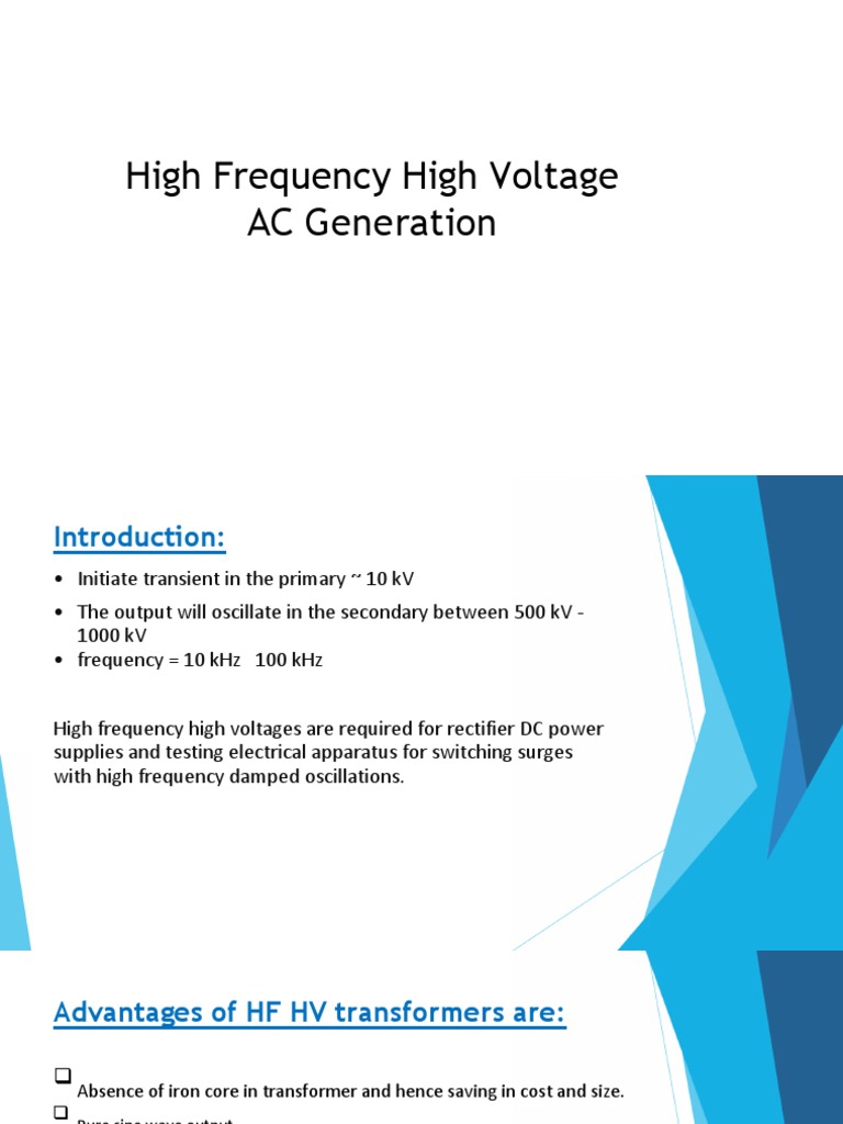 High Frequency High Voltage | PDF | Transformer | Inductor