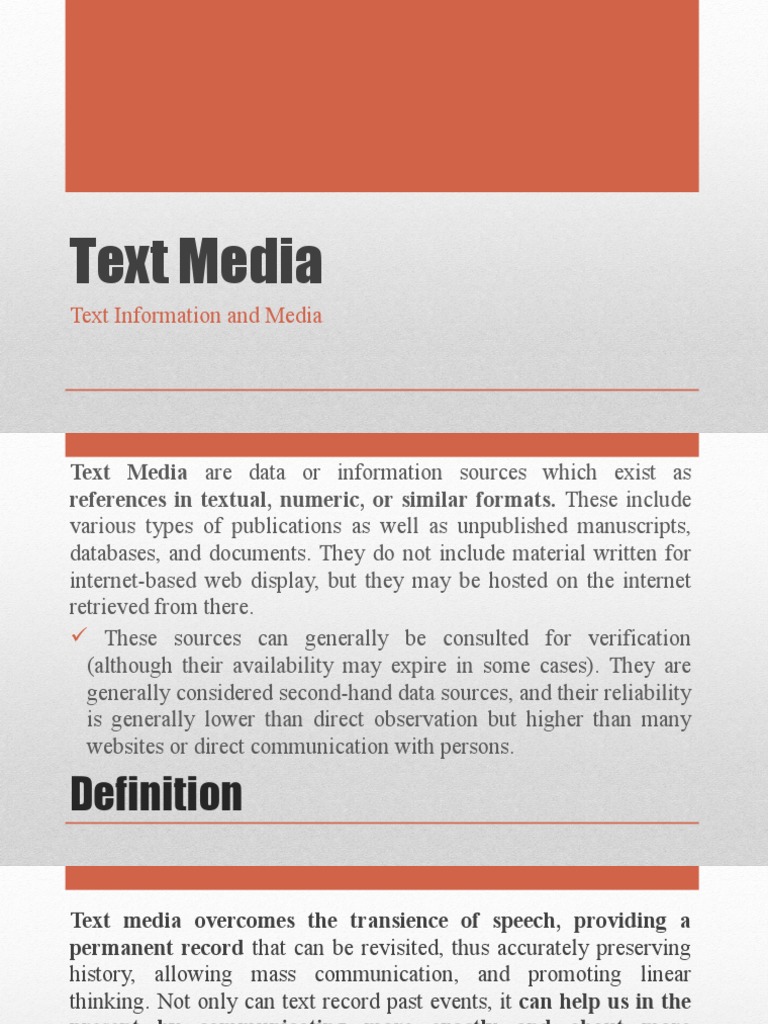 Understanding Text Media and Its Types | PDF | Graphical User ...