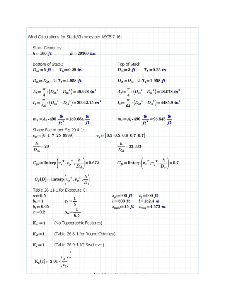 Stack Wind Calculations | PDF | Scientific Observation | Physics