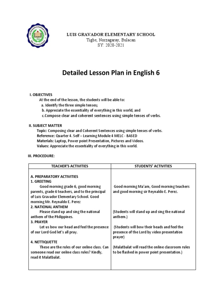 Teaching Simple Tenses Through Engaging Activities and Meaningful ...