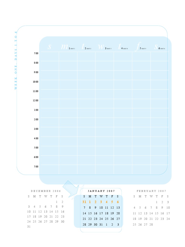 January to April 2007 Calendar | PDF