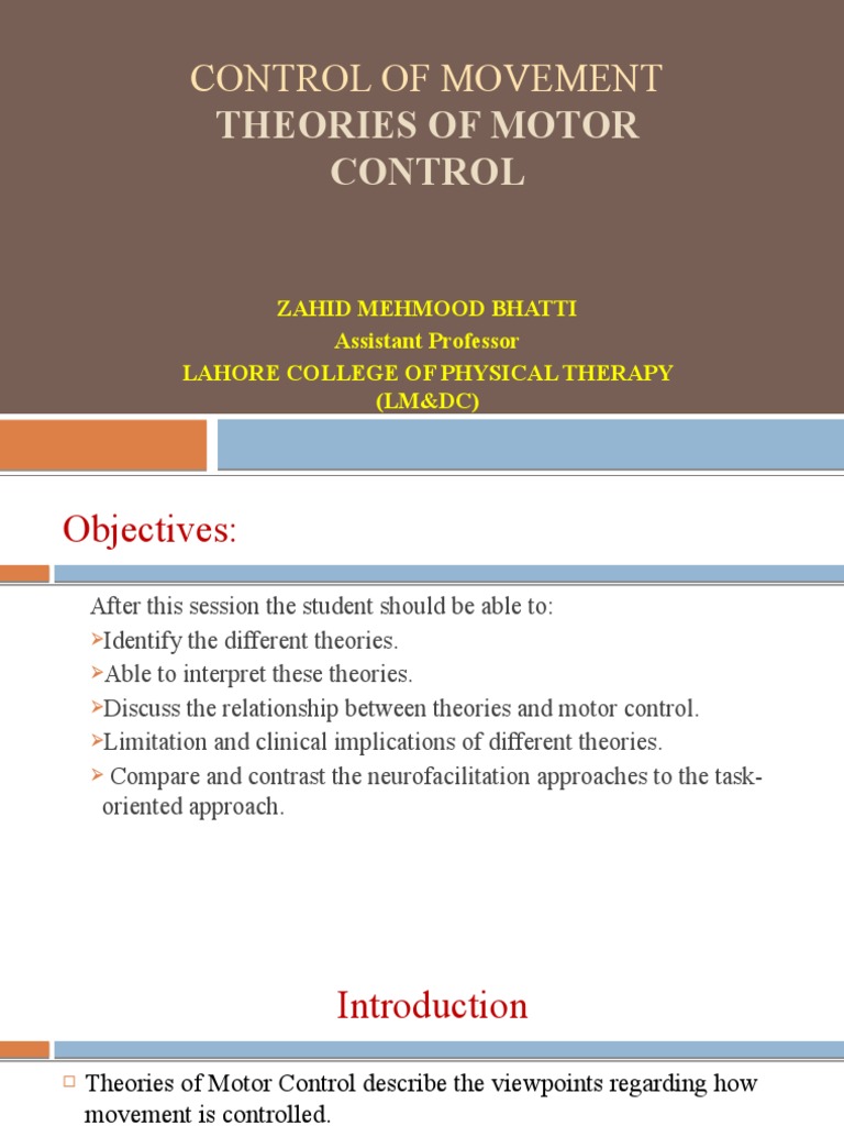 Theories of Motor Control | PDF | Motor Control | Nervous System