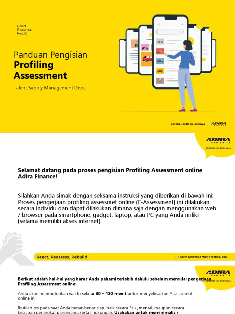 Panduan Pengisian Profiling Assessment | PDF
