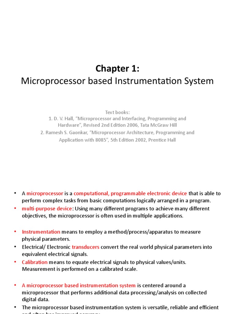 Microprocessor-Based Instrumentation Systems: An Overview | PDF | Input ...