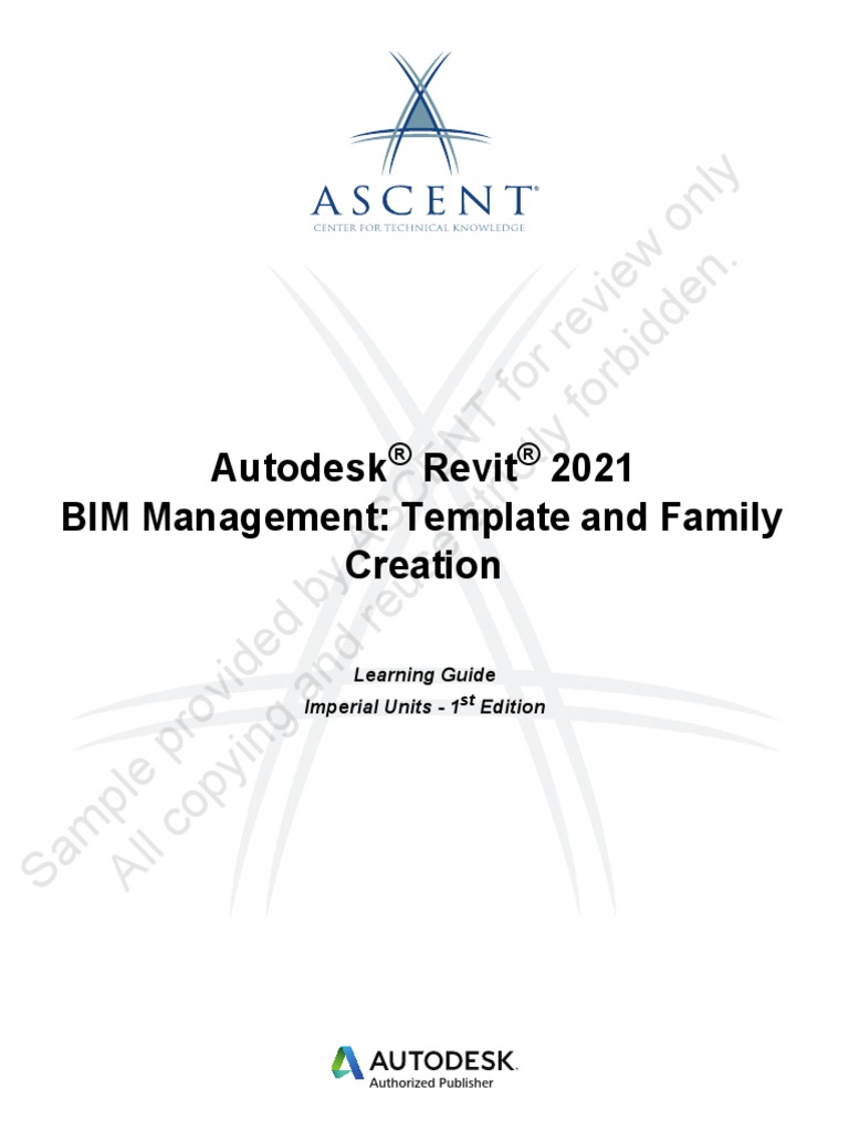 Revit 2021 Bim Management Template Family Creation | PDF | Autodesk ...