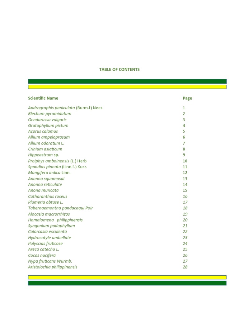 Comprehensive Plant Species Index | PDF | Edible Plants | Plants