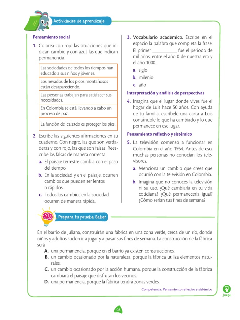 Actividad Lo Que Cambia y Permanece | PDF | Science | Ciencia y Tecnología