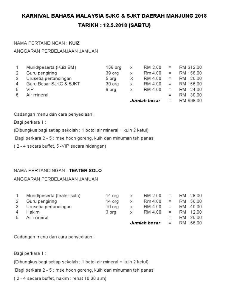 Karnival Bahasa Malaysia SJKC | PDF