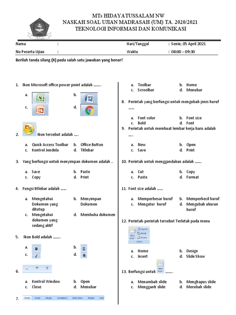 Soal Tik Kelas 9 Smester 2 | PDF