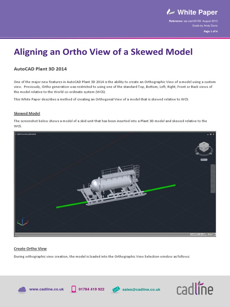 Aligning An Ortho View of A Skewed Model: White Paper | PDF | Computing ...