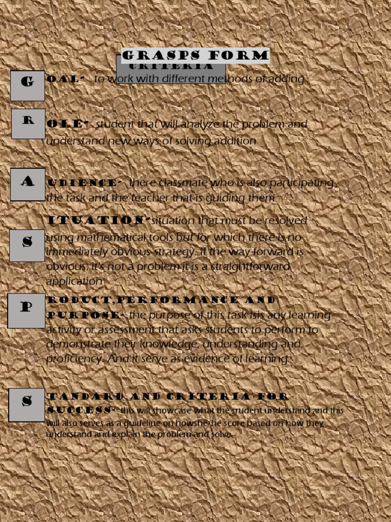 Grasps Form Performance | PDF | Neuropsychological Assessment | Psychology