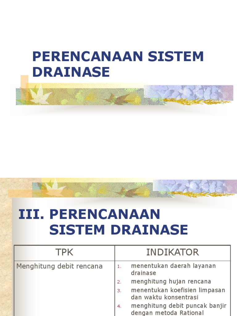 Perencanaan Sistem Drainase | PDF