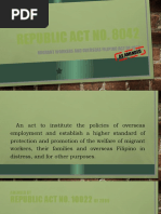 RA 8042 Vs RA 10022 Matrix | PDF | Migrant Worker | Prosecutor