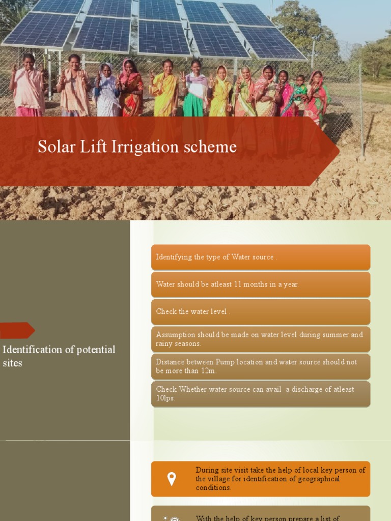 Solar Lift Irrigation Scheme 2 | PDF | Global Positioning System | Pump