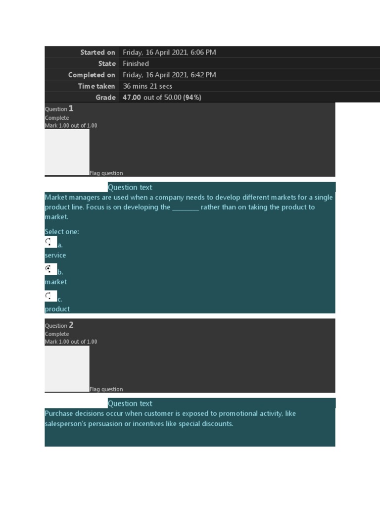 Product Management PRELIM EXAM | PDF | Market Segmentation | Marketing
