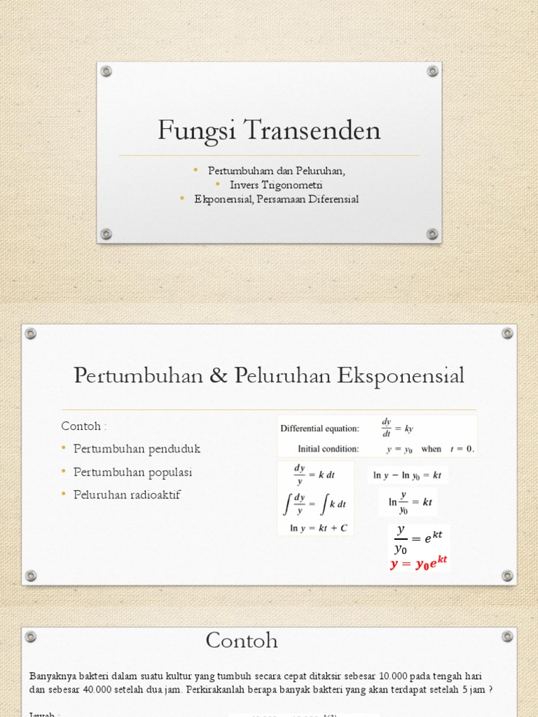 Fungsi Transenden 02 | PDF