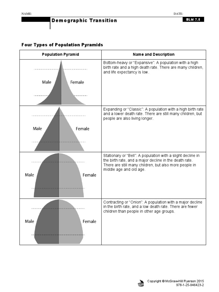 Demographic Transition And Population Pyramids