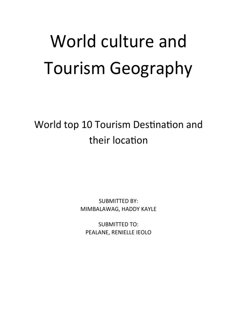 World Culture and Tourism Geography | PDF | Rome | Tourism