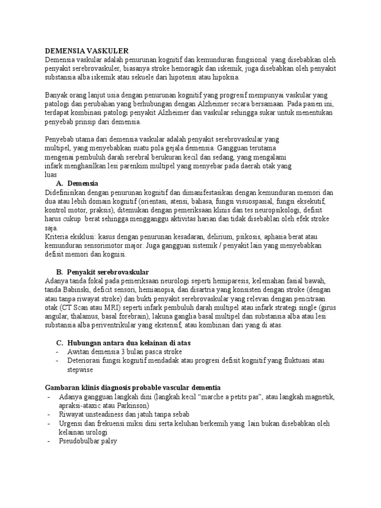 Pemeriksaan Hachinski | PDF