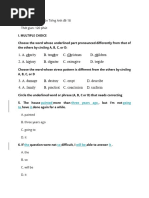 English CXC Paper 01 Multiple Choice 1 - 20pdf | PDF