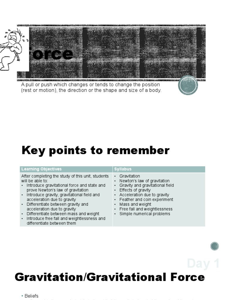 Gravitational Force | PDF | Weight | Gravity