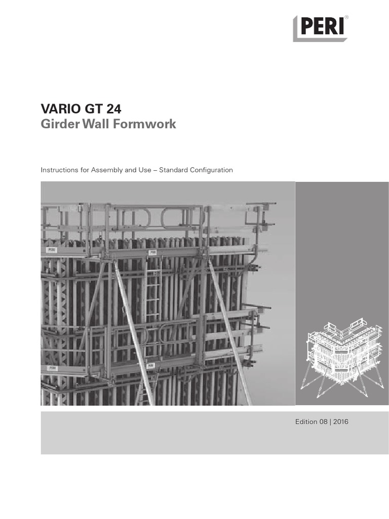 Vario GT 24 Girder Wall Formwork Instructions For Assembly and Use ...