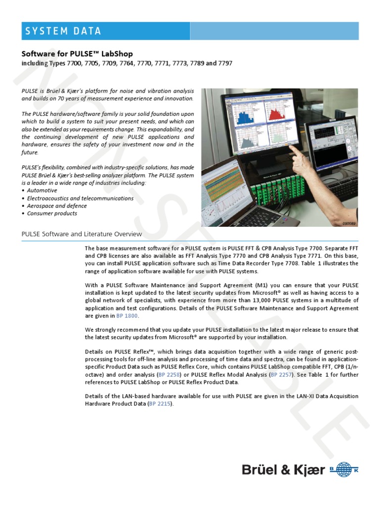 System Data: Software For Pulse™ Labshop | PDF