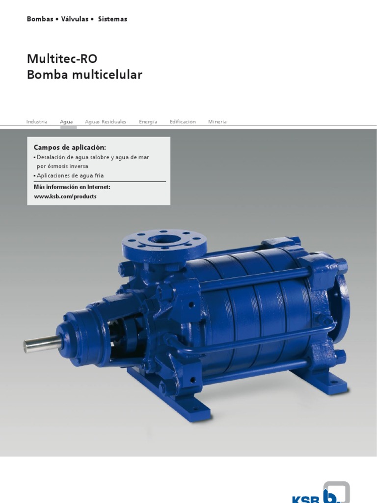 Manual de Bomba KSB Multitec | PDF | Bomba | Agua