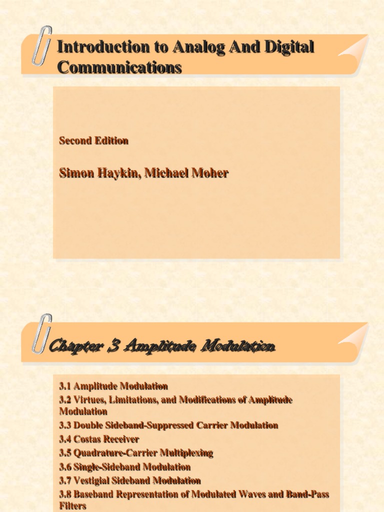 Introduction To Analog and Digital Communication: Chapter 3 | PDF ...
