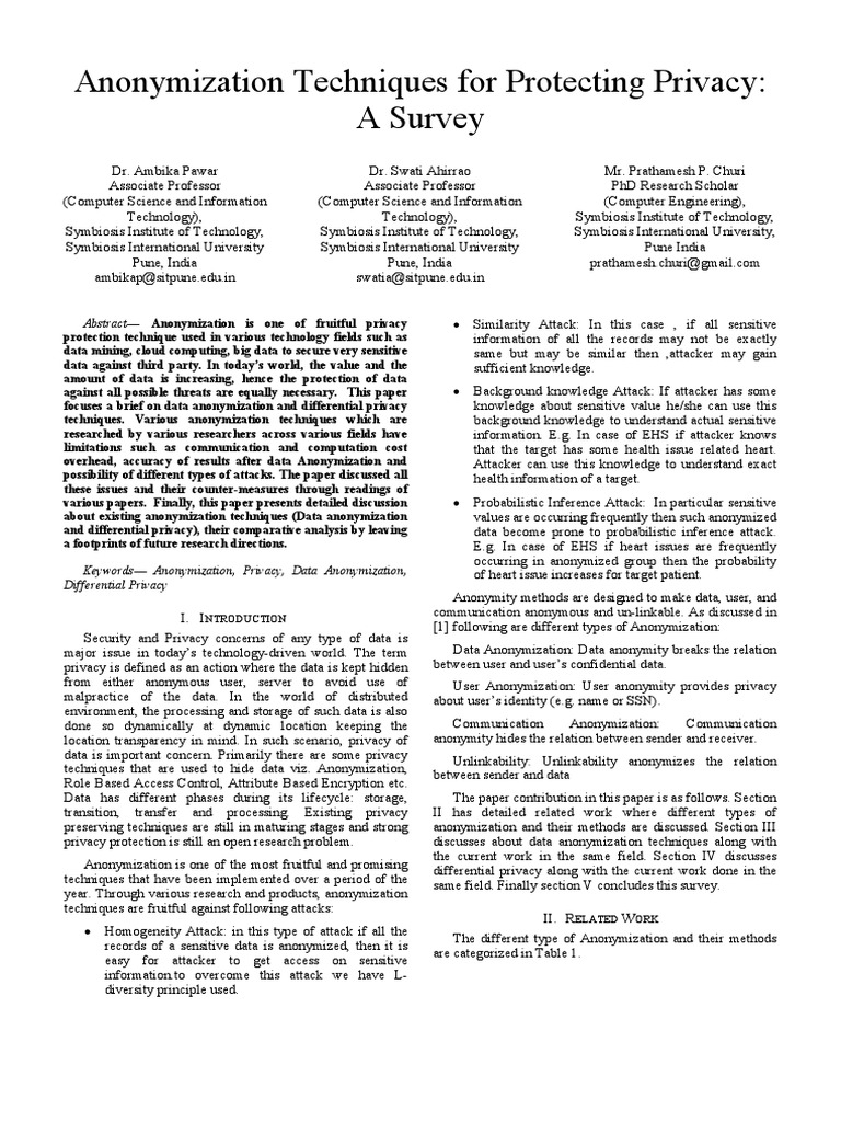 Pawar 2018 | PDF | Privacy | Machine Learning