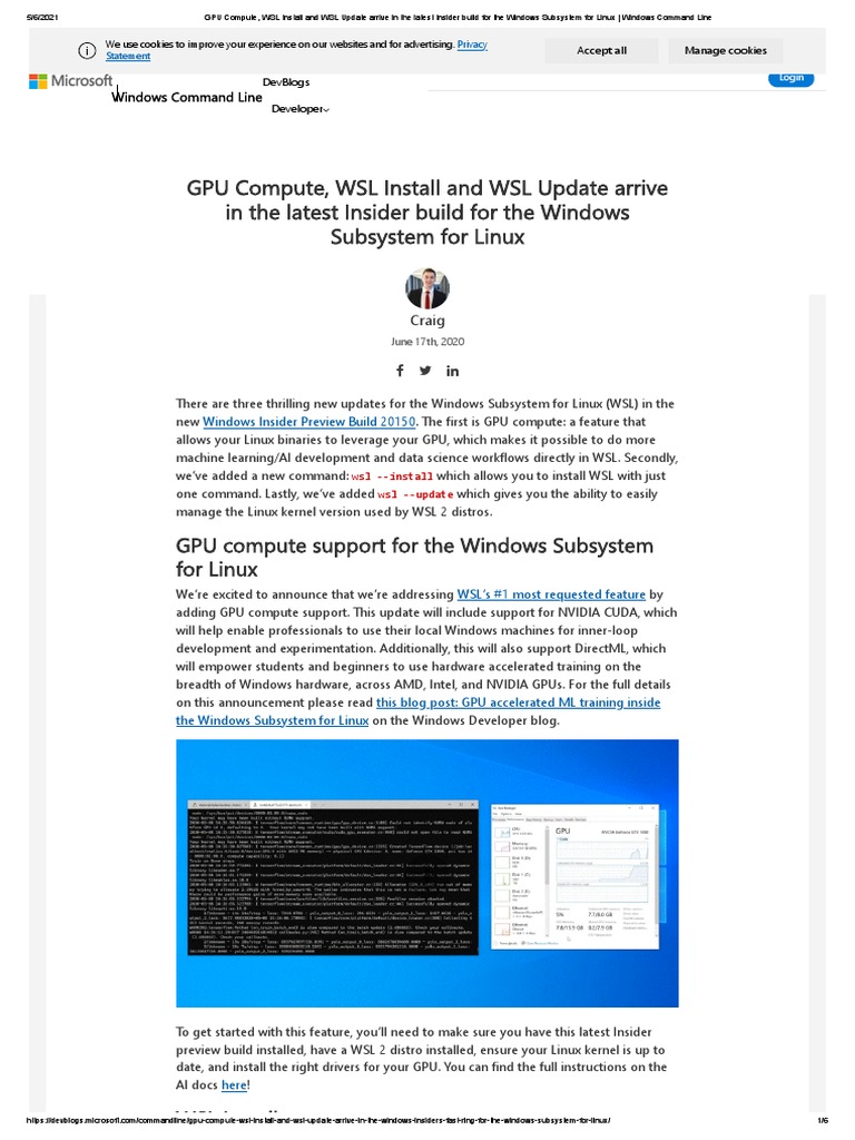GPU Compute WSL | Download Free PDF | Linux Distribution | Graphics ...