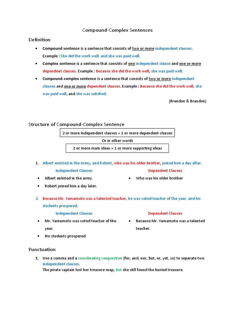 Mastering Compound-Complex Sentences | PDF | Semantics | Linguistics