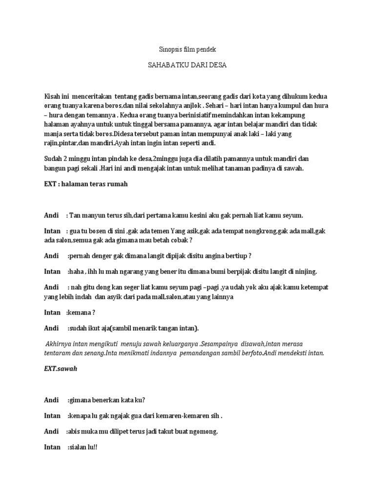 Sinopsis Film Pendek | PDF