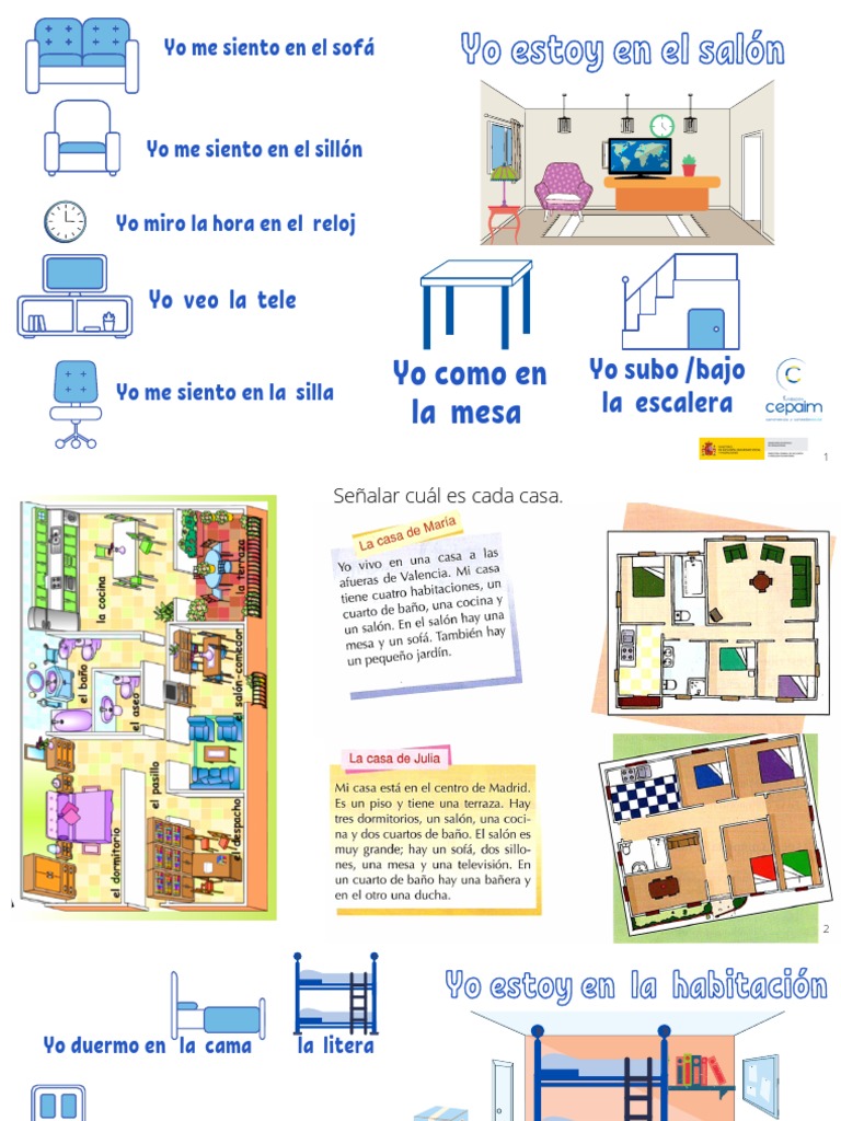 A1 ELE Vocabulario para La Casa | PDF