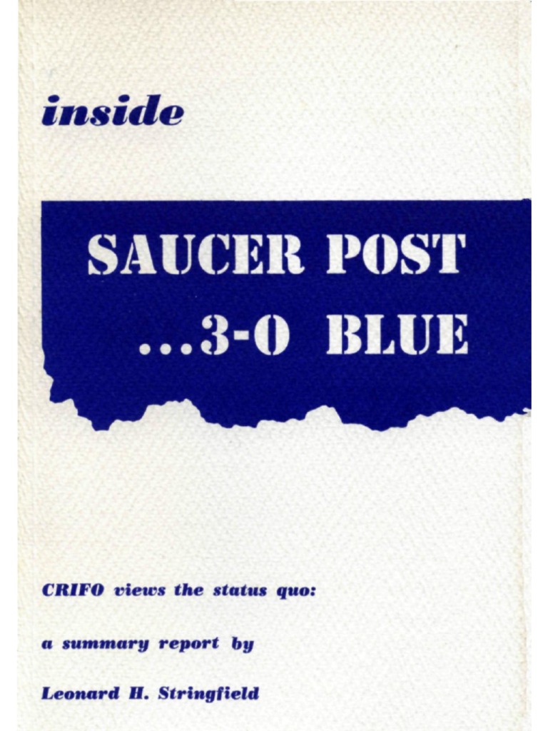 Inside Saucer Post 3 - Leonard Stringfield | PDF