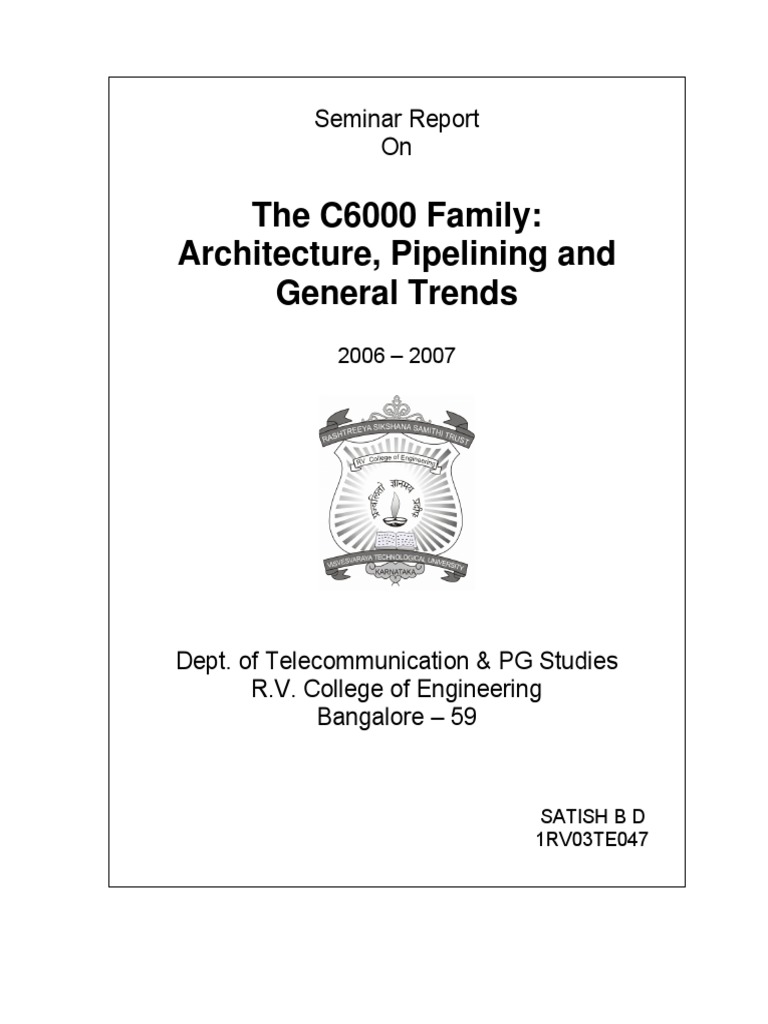 The C6000 Family: Architecture, Pipelining and General Trends | PDF | Digital Signal Processor ...