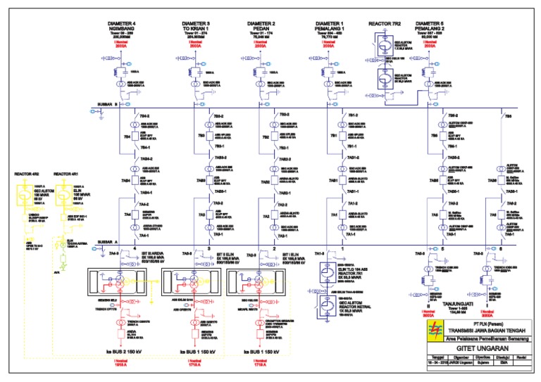 Single Line Diagram 500 KV 16-04-2018 | PDF | Power (Physics) | Business
