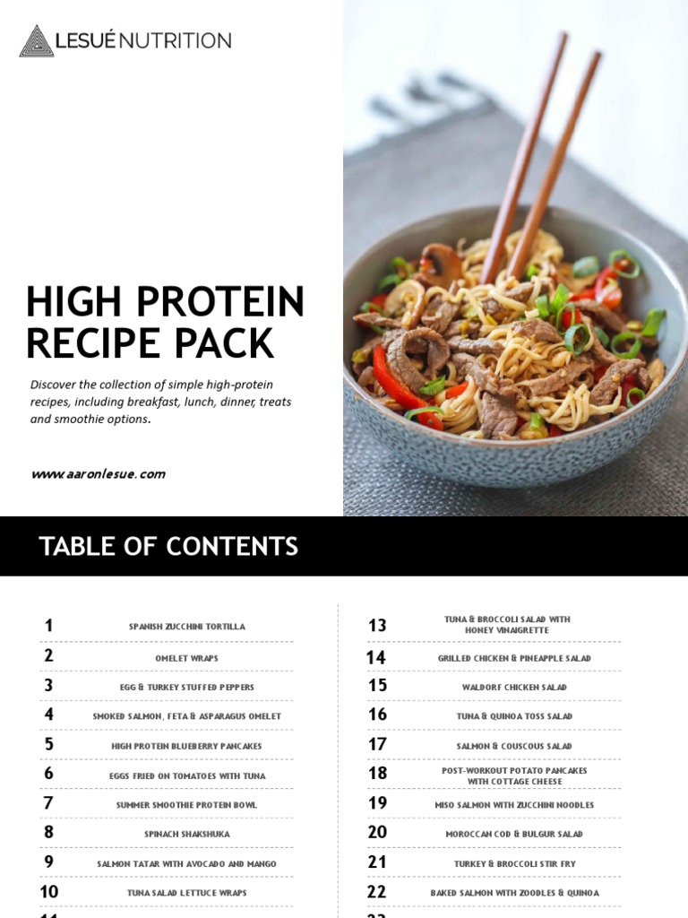 High Protein | PDF | Salad | Lunch