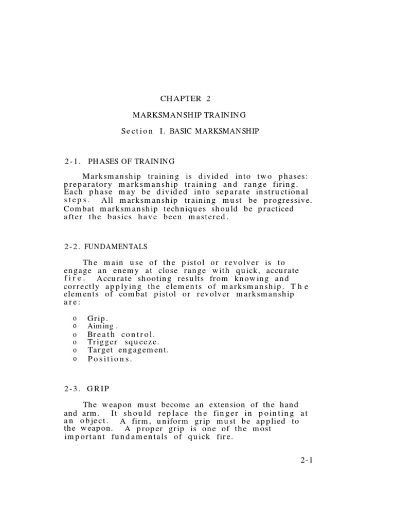 Pistol Marksmanship and Training | PDF | Trigger (Firearms) | Magazine ...