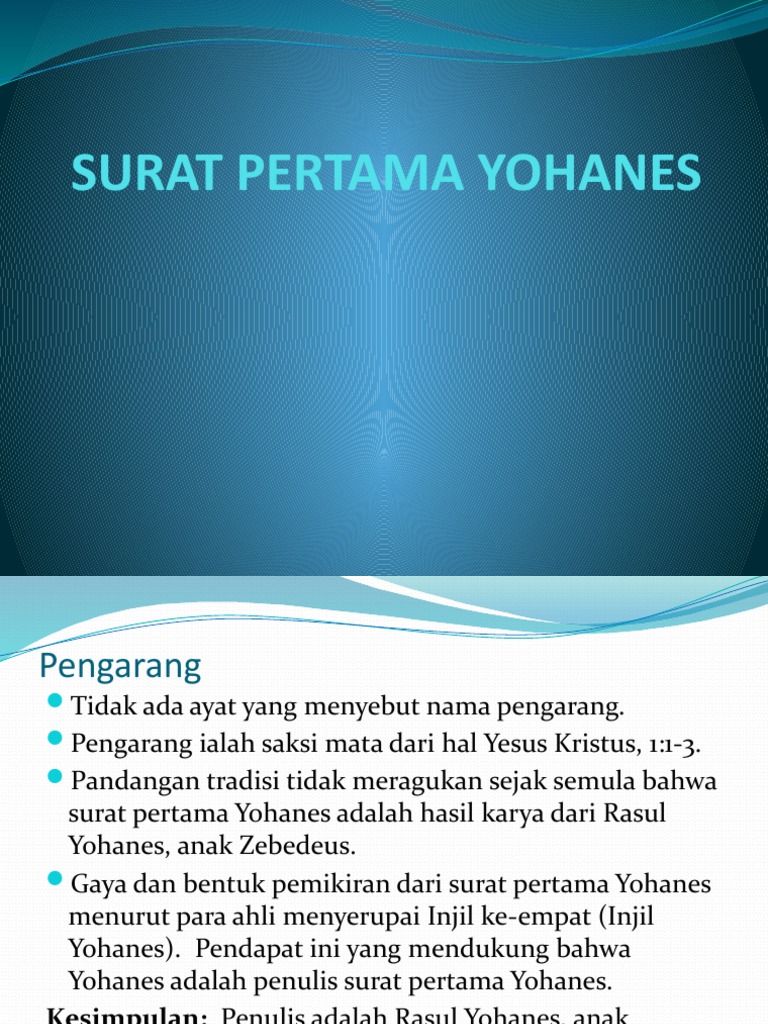 Surat Pertama Yohanes | PDF