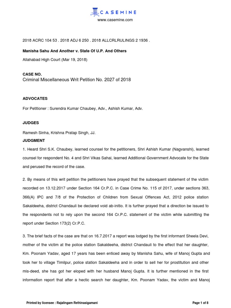 164 Statement Second Time Recording | PDF | Witness | Criminal ...